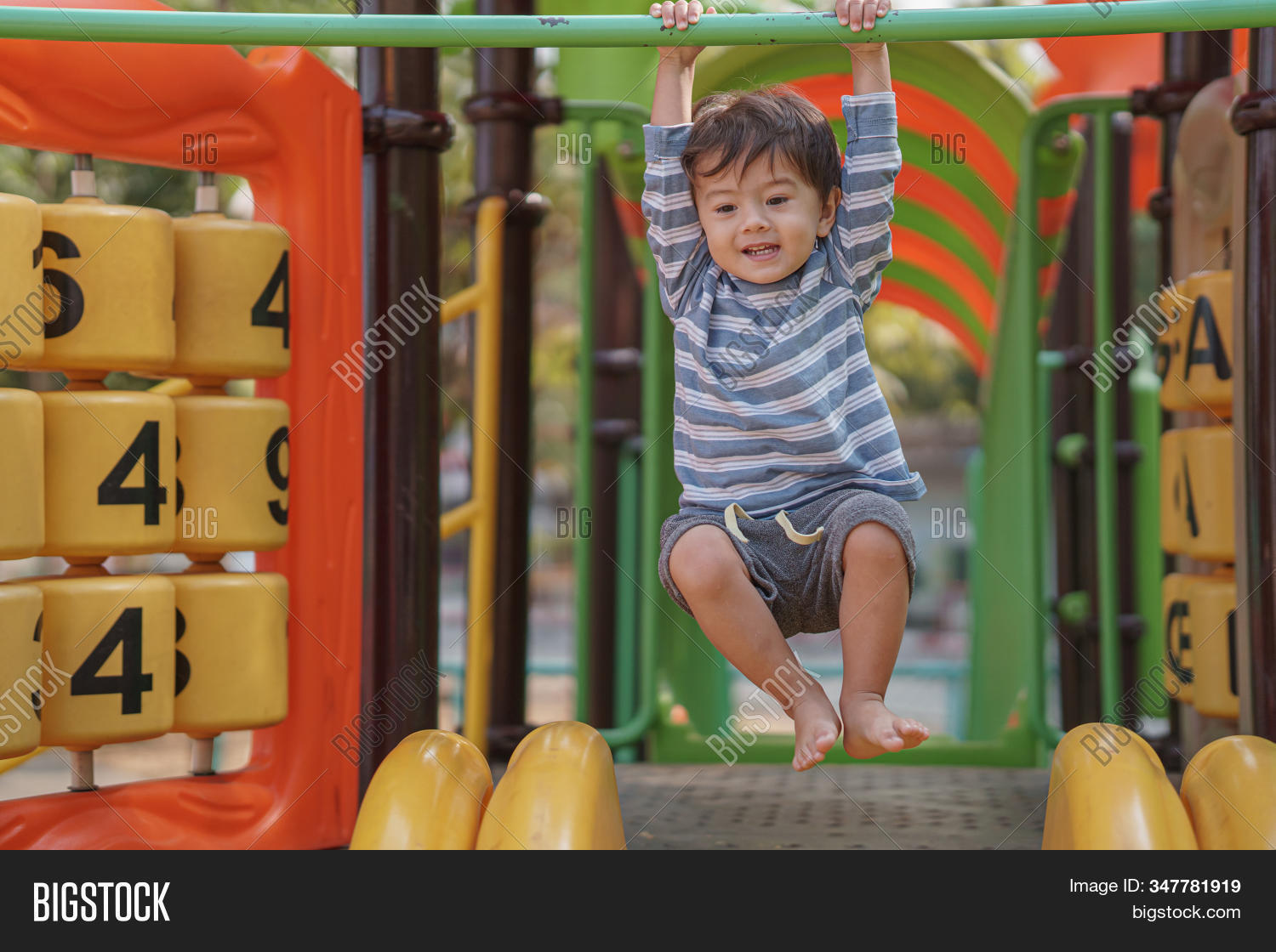 Cute Young Boy Playing Image & Photo (Free Trial) | Bigstock