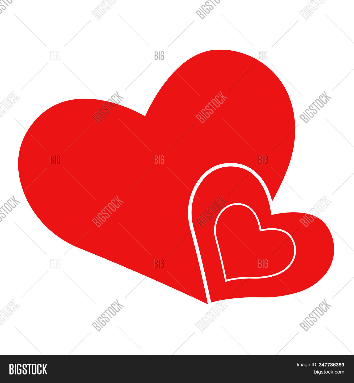 Vector Heart Outline Vector & Photo (Free Trial) | Bigstock