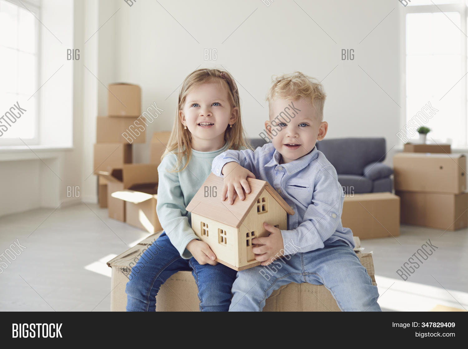 Two Children Sitting Image & Photo (Free Trial) | Bigstock