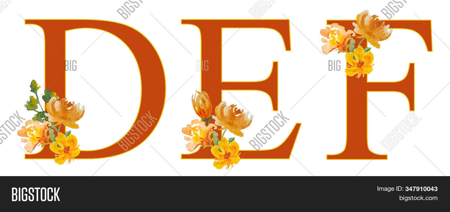 Font Letter D E F Image & Photo (Free Trial) | Bigstock