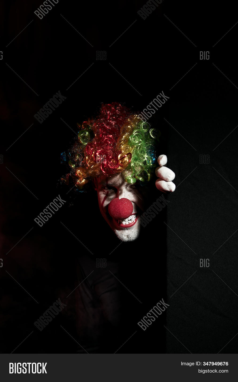 Scary Clown Peeping Image & Photo (Free Trial) | Bigstock