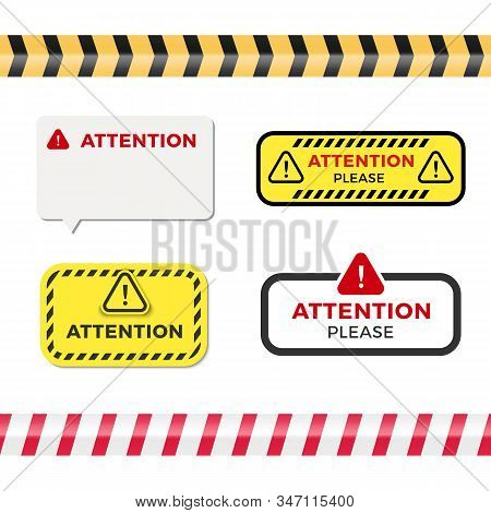 Attention Signs Set. Vector & Photo (Free Trial) | Bigstock