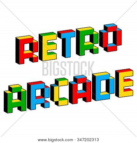 Retro Arcade Text Vector & Photo (Free Trial) | Bigstock