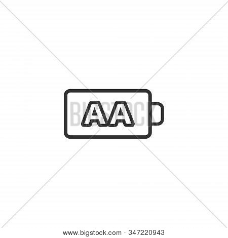 Aa Battery Icon Flat Vector & Photo (Free Trial) | Bigstock