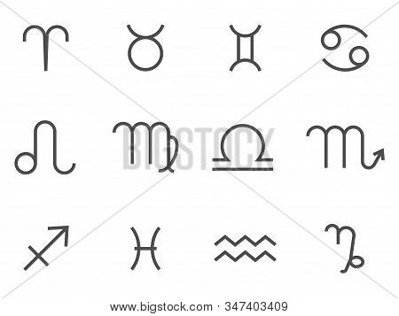 Signs Zodiac. Set Vector & Photo (Free Trial) | Bigstock