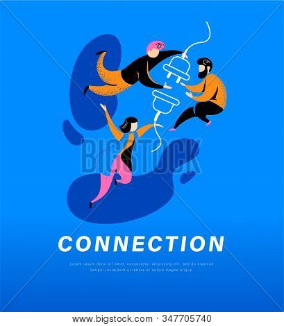 Connection Abstract Vector & Photo (Free Trial) | Bigstock