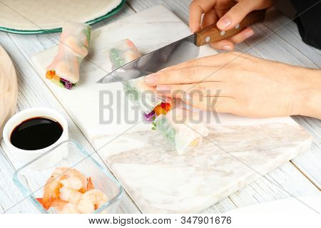 Rice Paper Rolls Images, Illustrations & Vectors (Free) - Bigstock