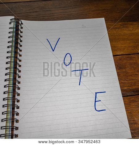 Vote, Handwriting Text Image & Photo (Free Trial) | Bigstock