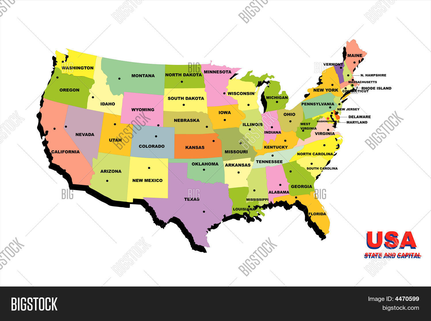 United States Map To Color