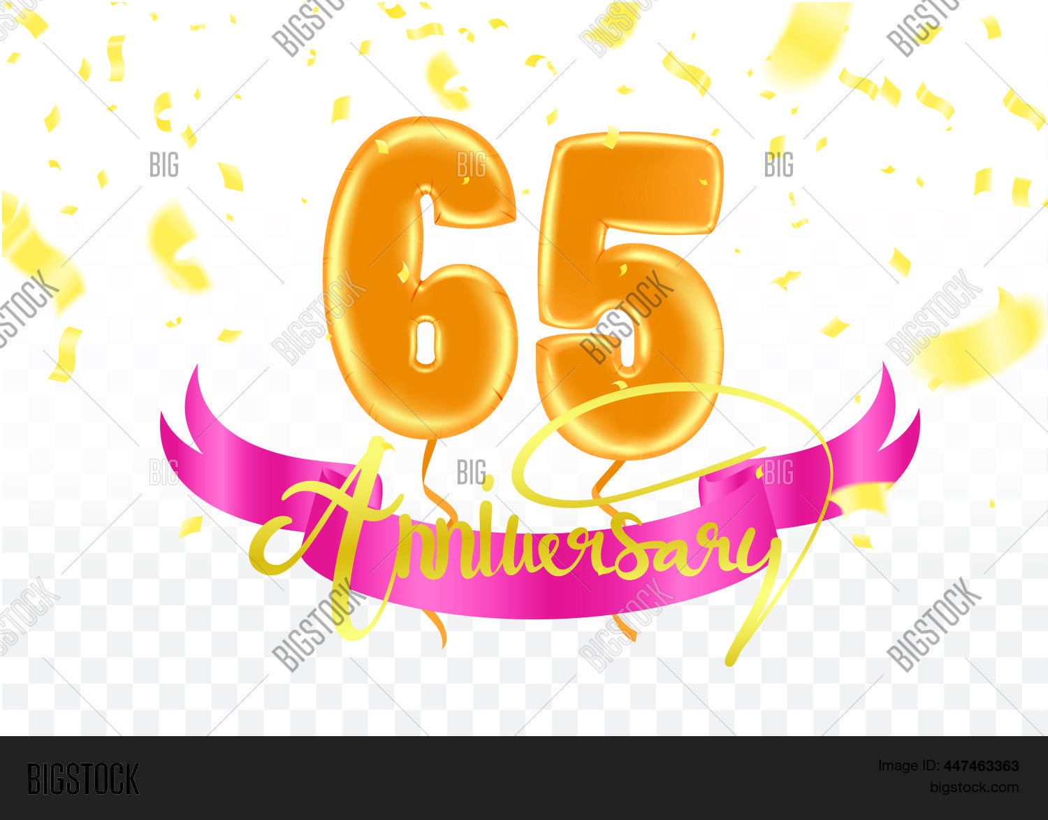 Anniversary 65th Vector & Photo (Free Trial) | Bigstock