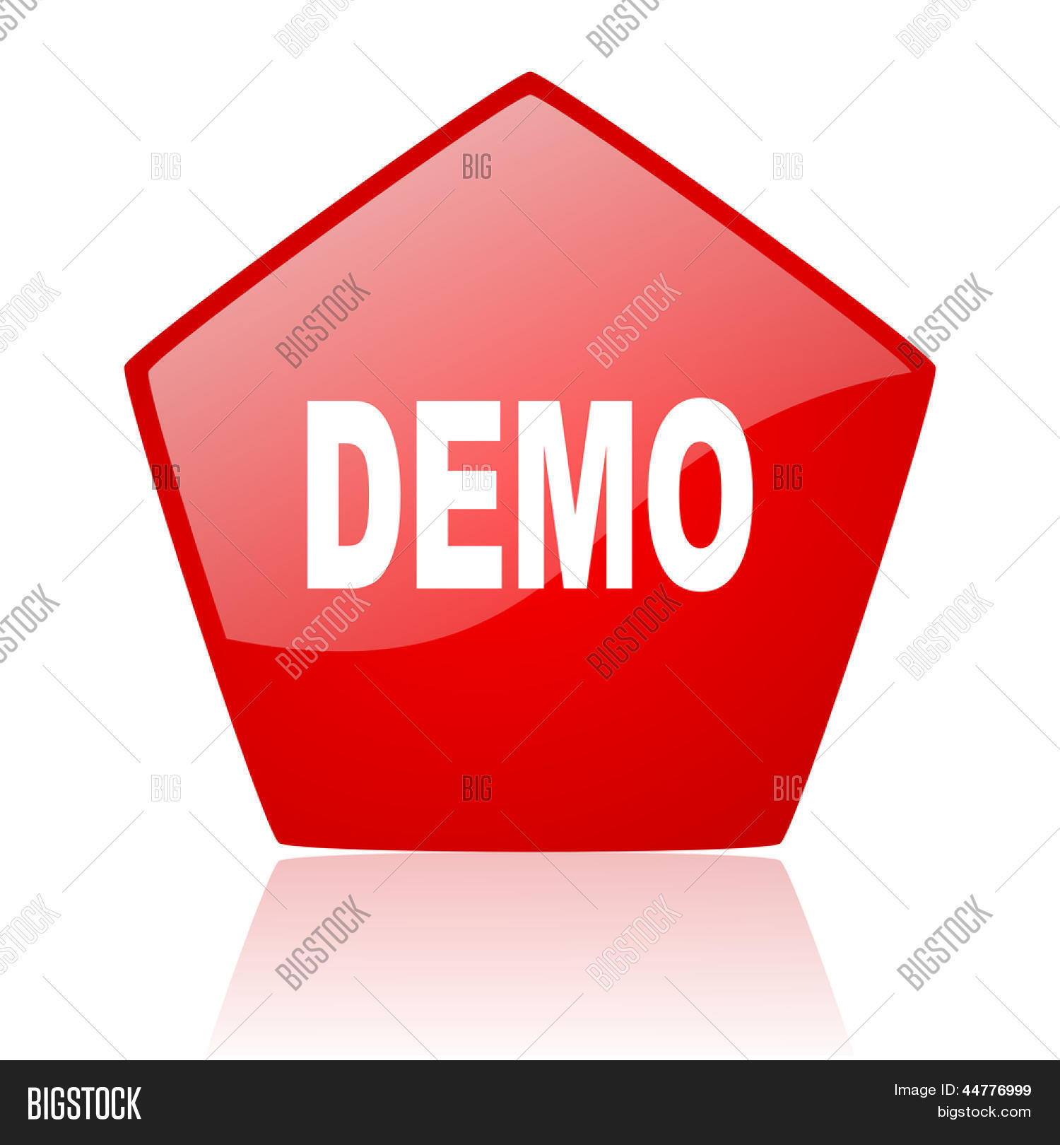 Demo Red Web Glossy Image & Photo (Free Trial) | Bigstock