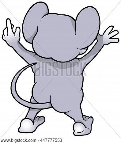 Rear View Gray Mouse Vector & Photo (Free Trial) | Bigstock