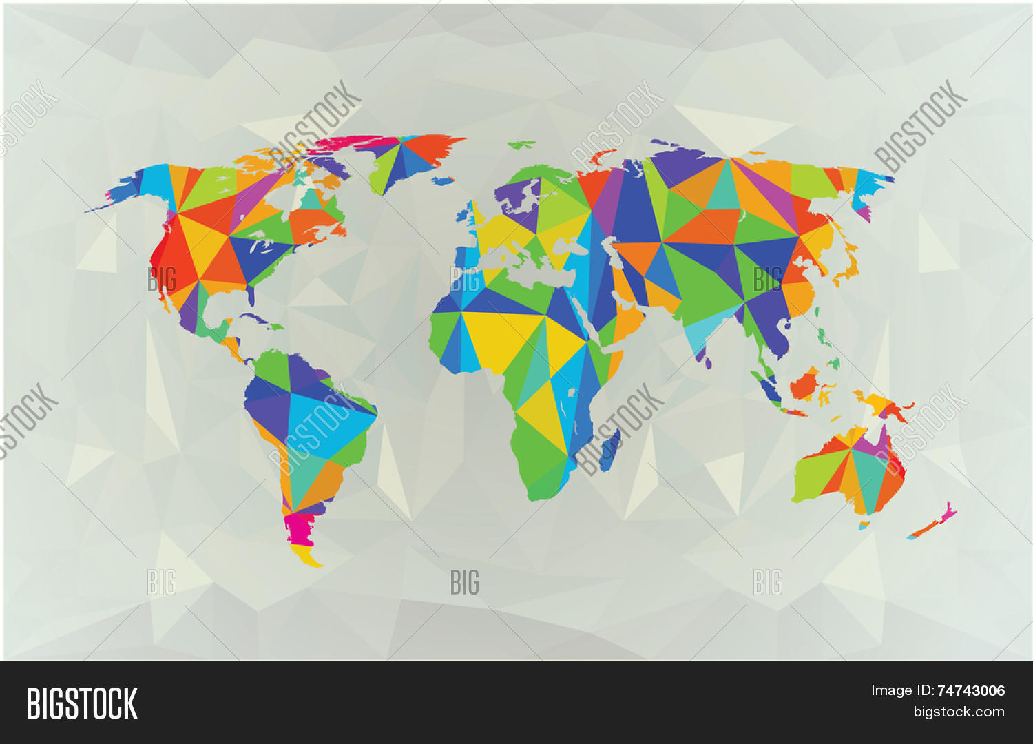 World Map Polygonal Vector & Photo (Free Trial) | Bigstock