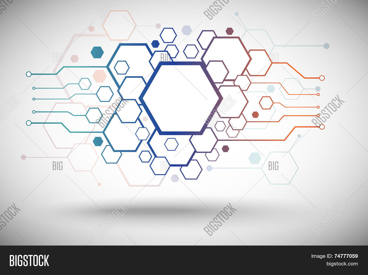 Set Hexagonal Cells Vector & Photo (Free Trial) | Bigstock