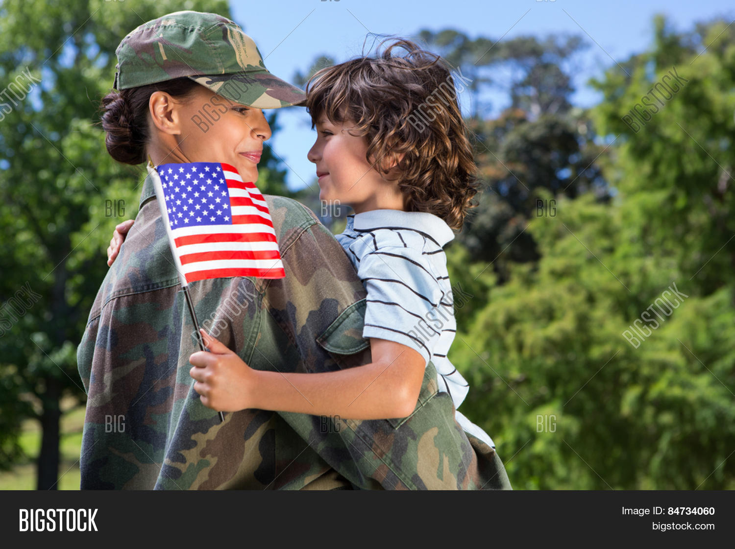 Soldier Reunited Her Image & Photo (Free Trial) | Bigstock