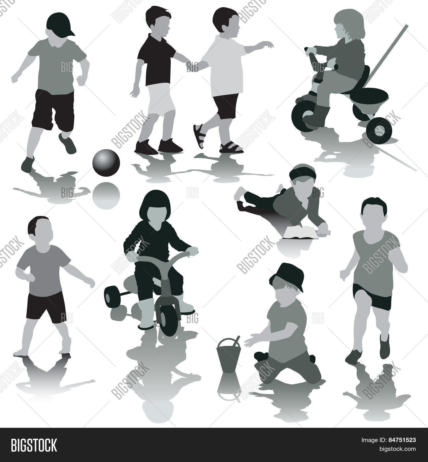 Children Playing Vector & Photo (Free Trial) | Bigstock