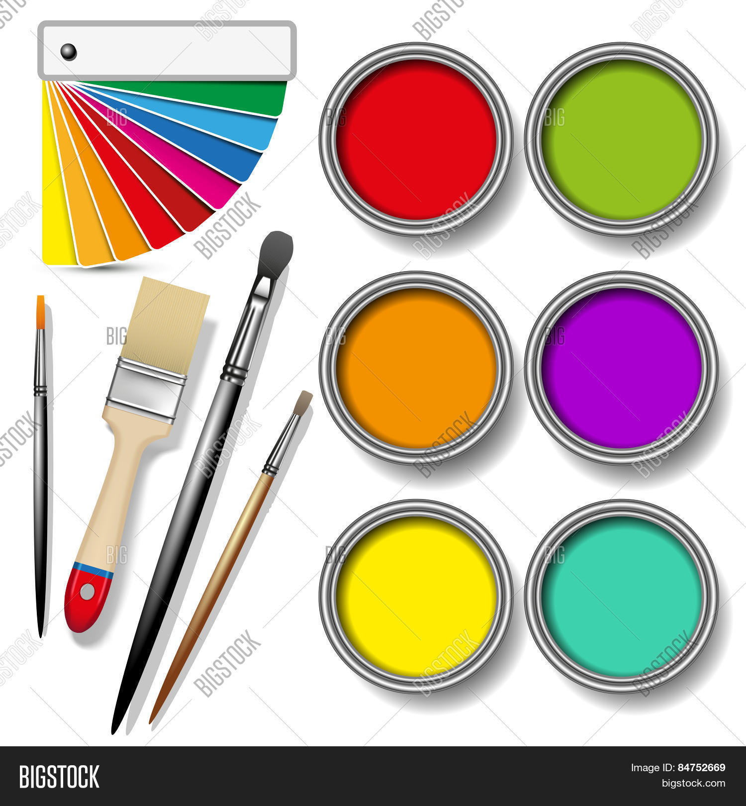 Paint Cans Color Vector & Photo (Free Trial) | Bigstock