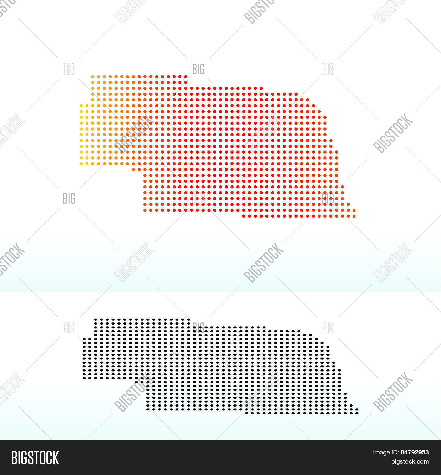 Map Usa Nebraska Vector & Photo (Free Trial) | Bigstock