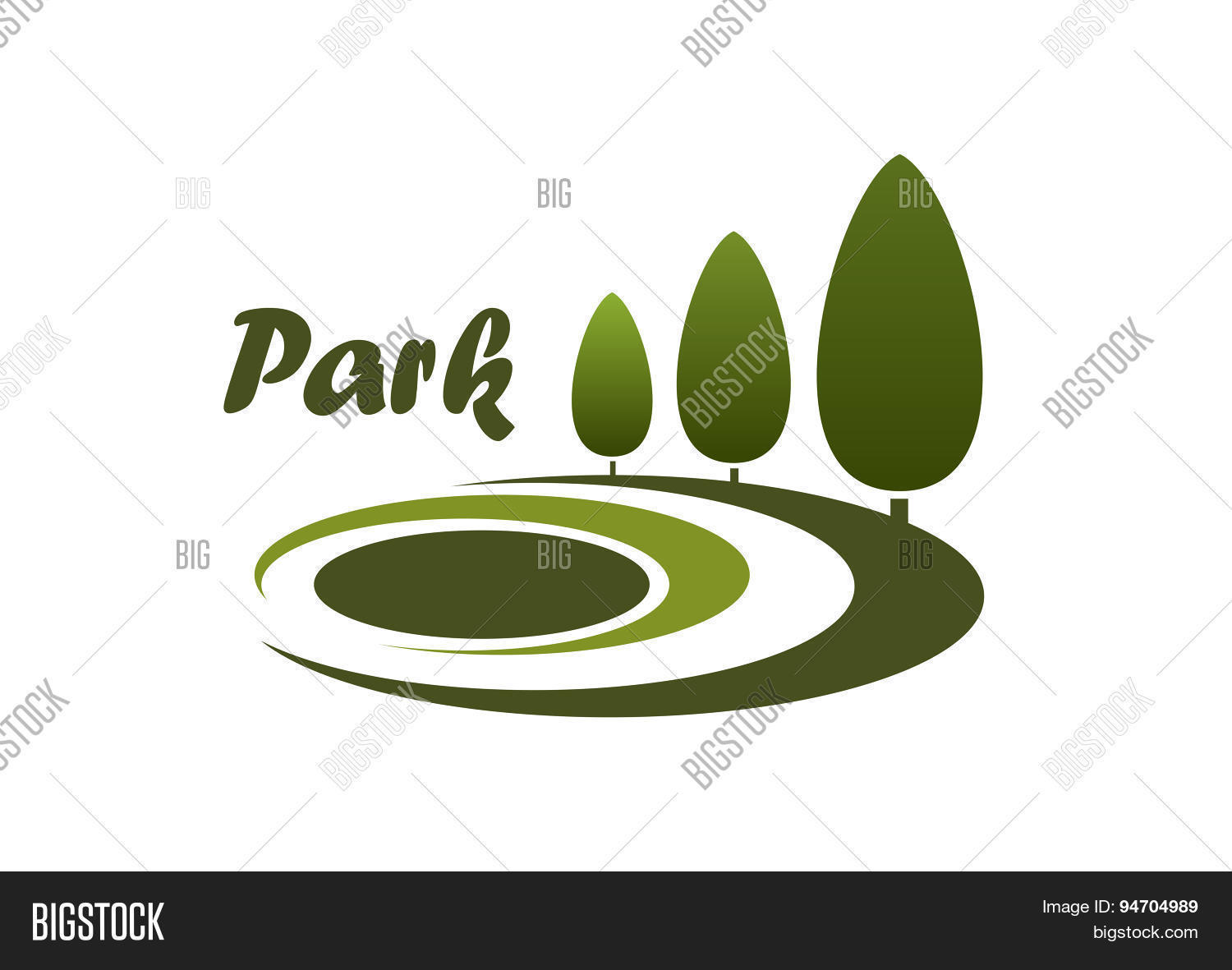 Park Landscape Design Vector & Photo (Free Trial) | Bigstock