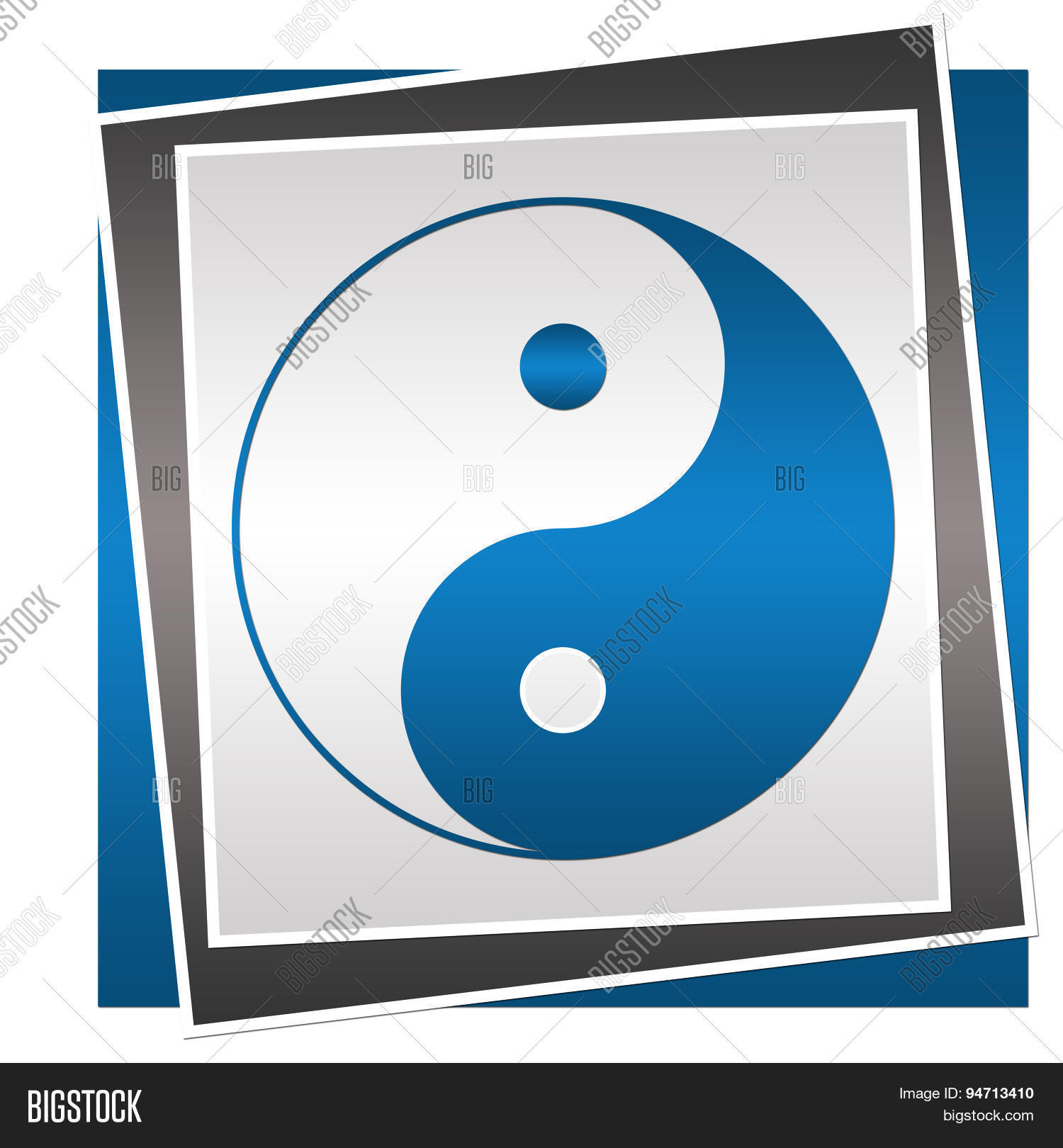 Yin Yang Symbol Blue Image & Photo (Free Trial) | Bigstock