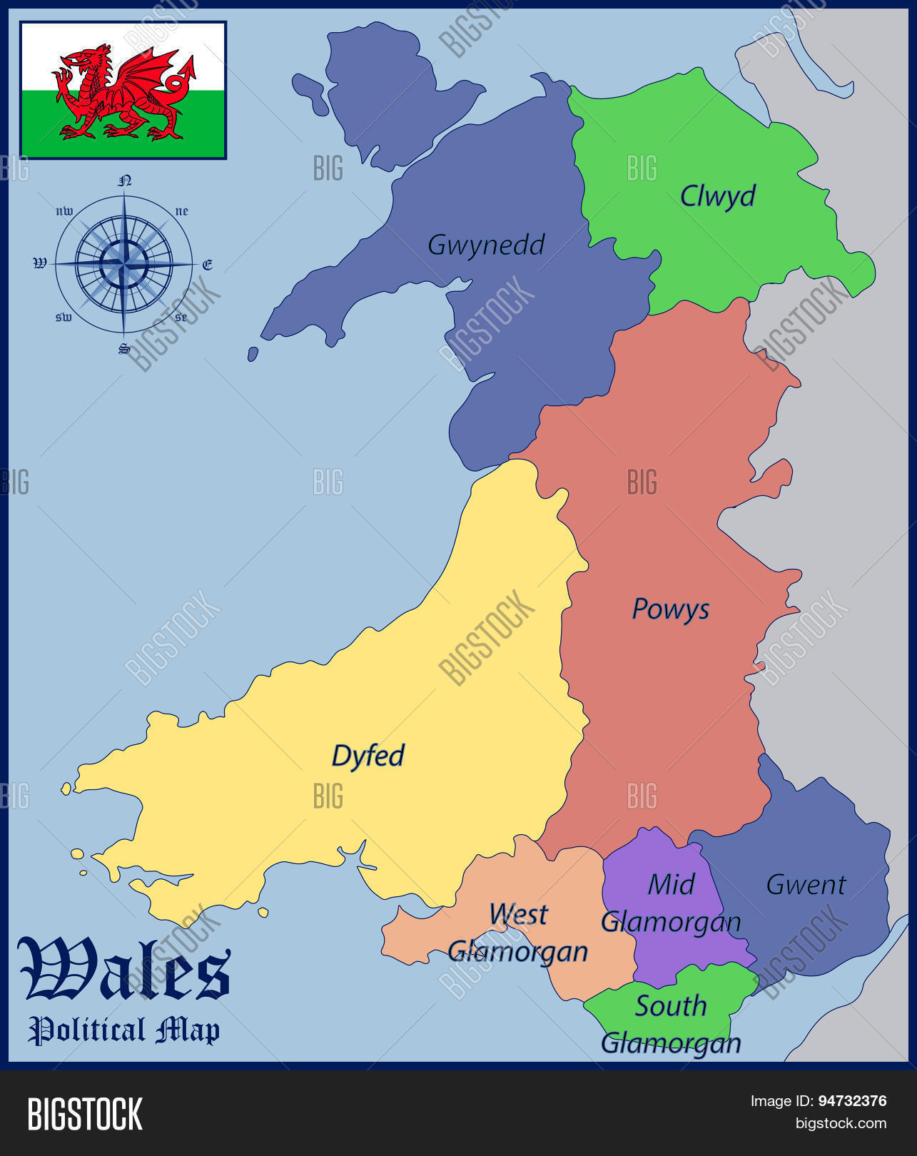 Political Map Flag Vector & Photo (Free Trial) | Bigstock