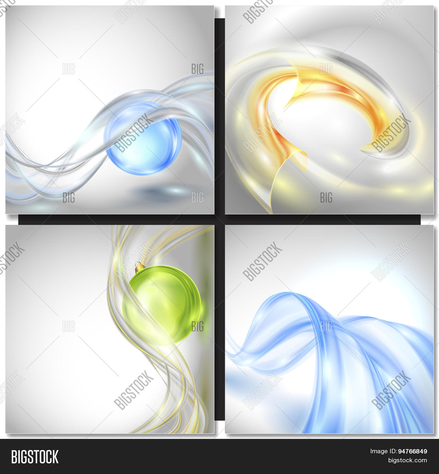Set Abstract Blue Vector & Photo (Free Trial) | Bigstock