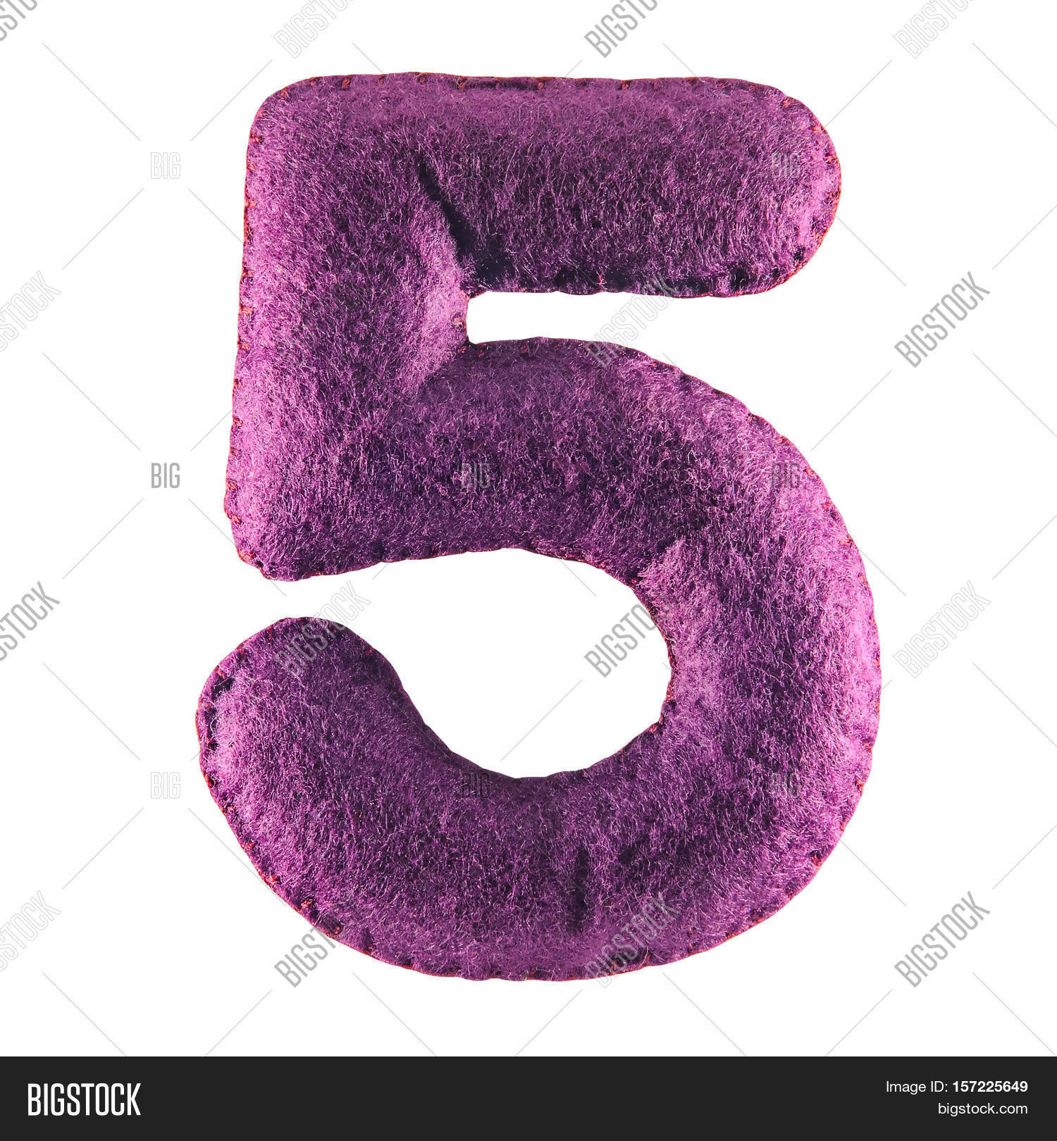 Number 5 Purple Felt Image & Photo (Free Trial) | Bigstock