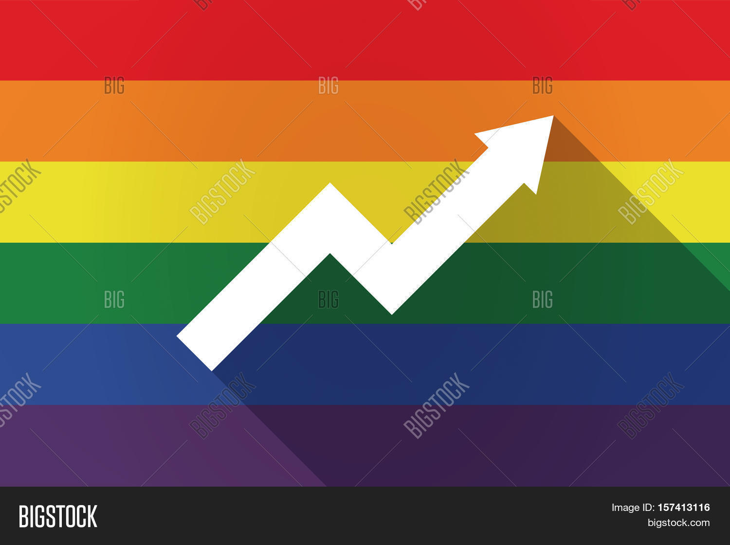 Long Shadow Lgbt Flag Vector & Photo (Free Trial) | Bigstock