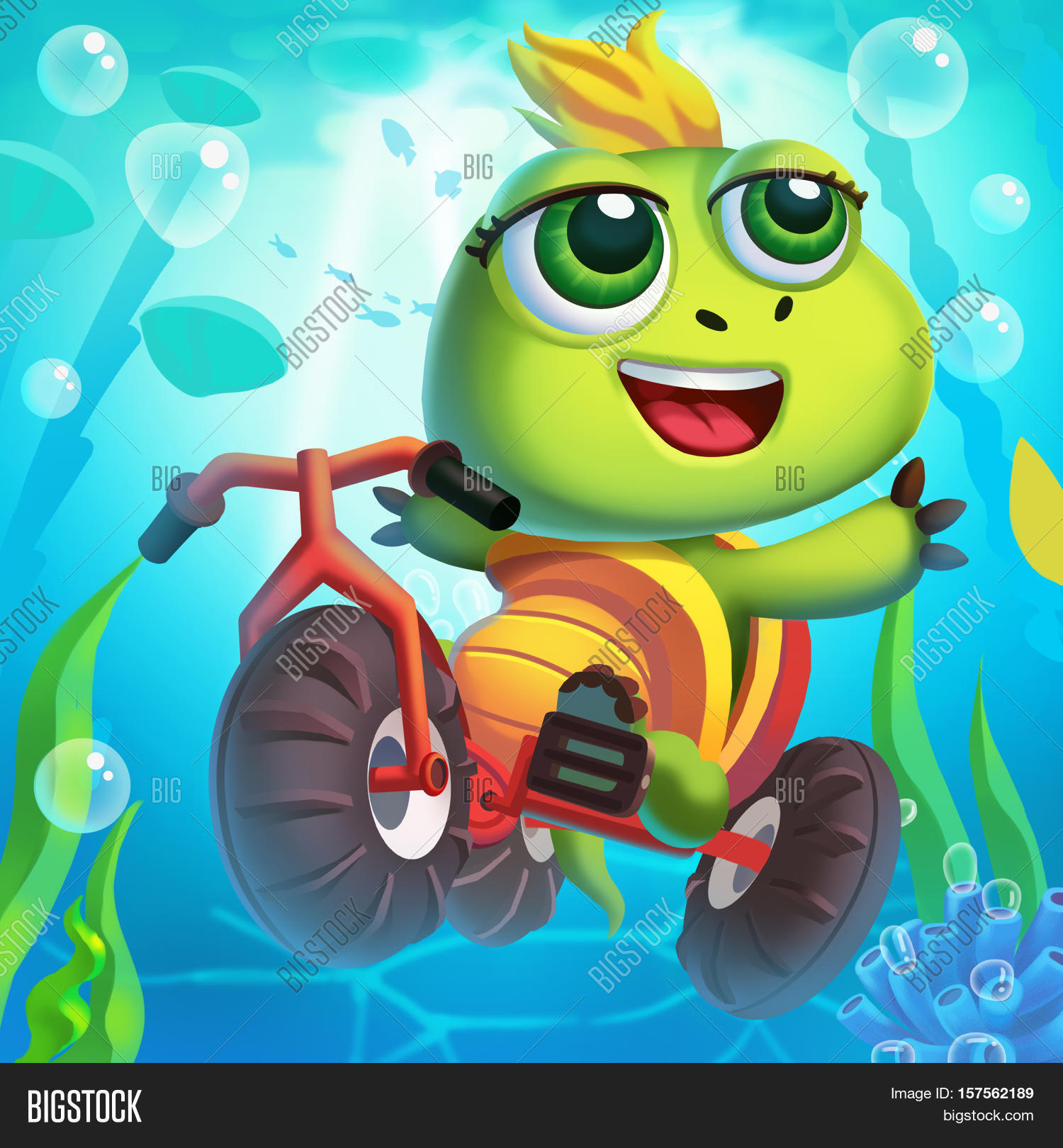 Little Turtle Rides Image & Photo (Free Trial) | Bigstock