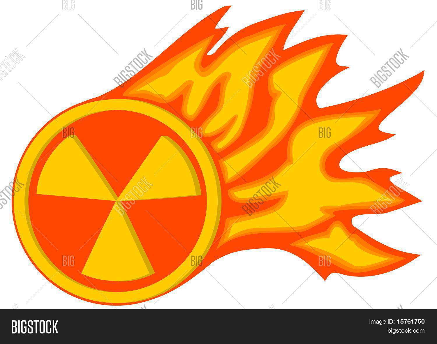 Radiation Flame Vector & Photo (Free Trial) | Bigstock