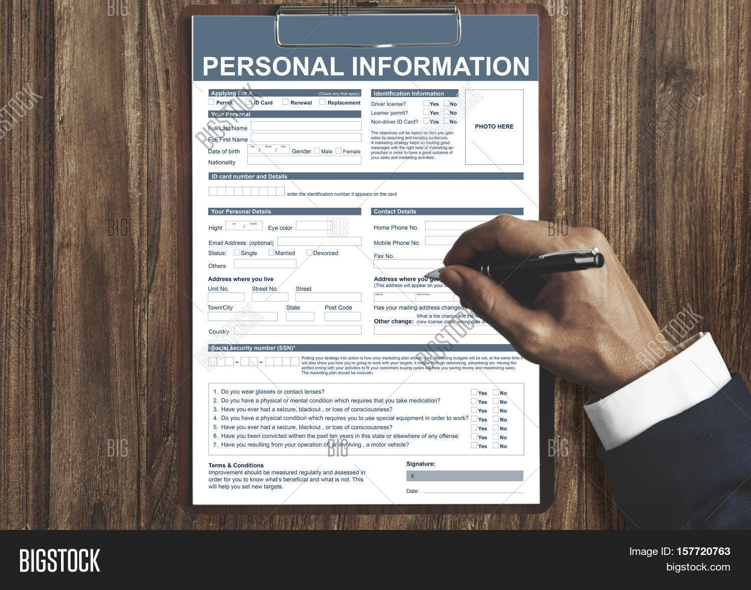 Personal Information Image & Photo (Free Trial) | Bigstock