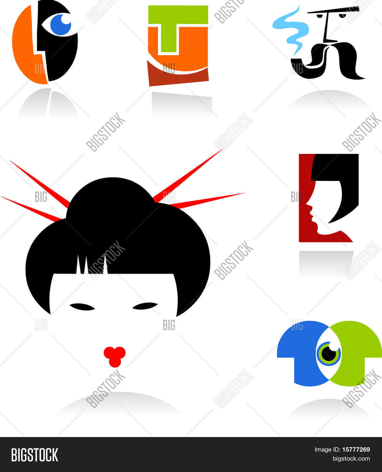 Collection Face Icons Vector & Photo (Free Trial) | Bigstock
