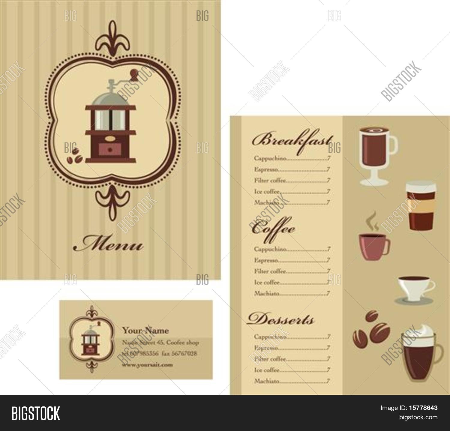 Retro Menu Template Vector & Photo (Free Trial) | Bigstock