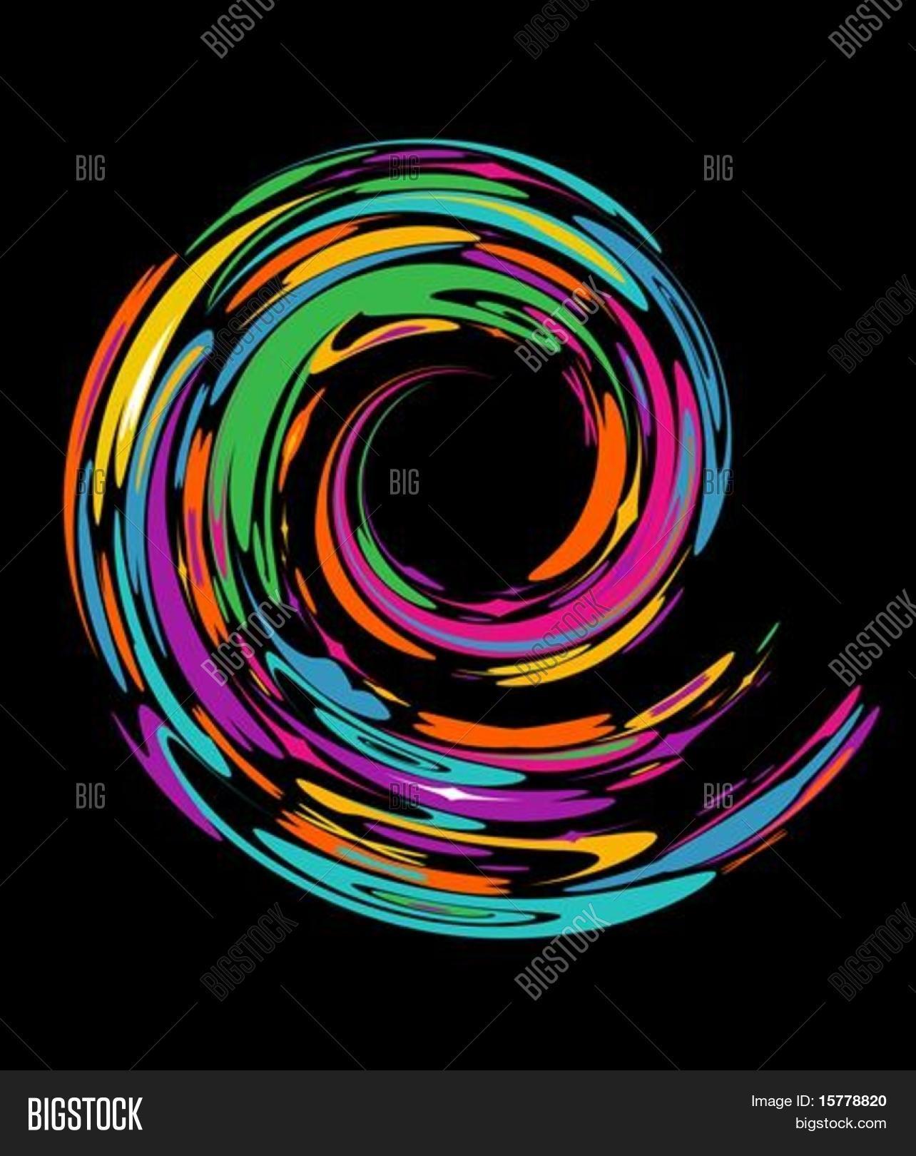 Colourful Spiral On Vector & Photo (Free Trial) | Bigstock