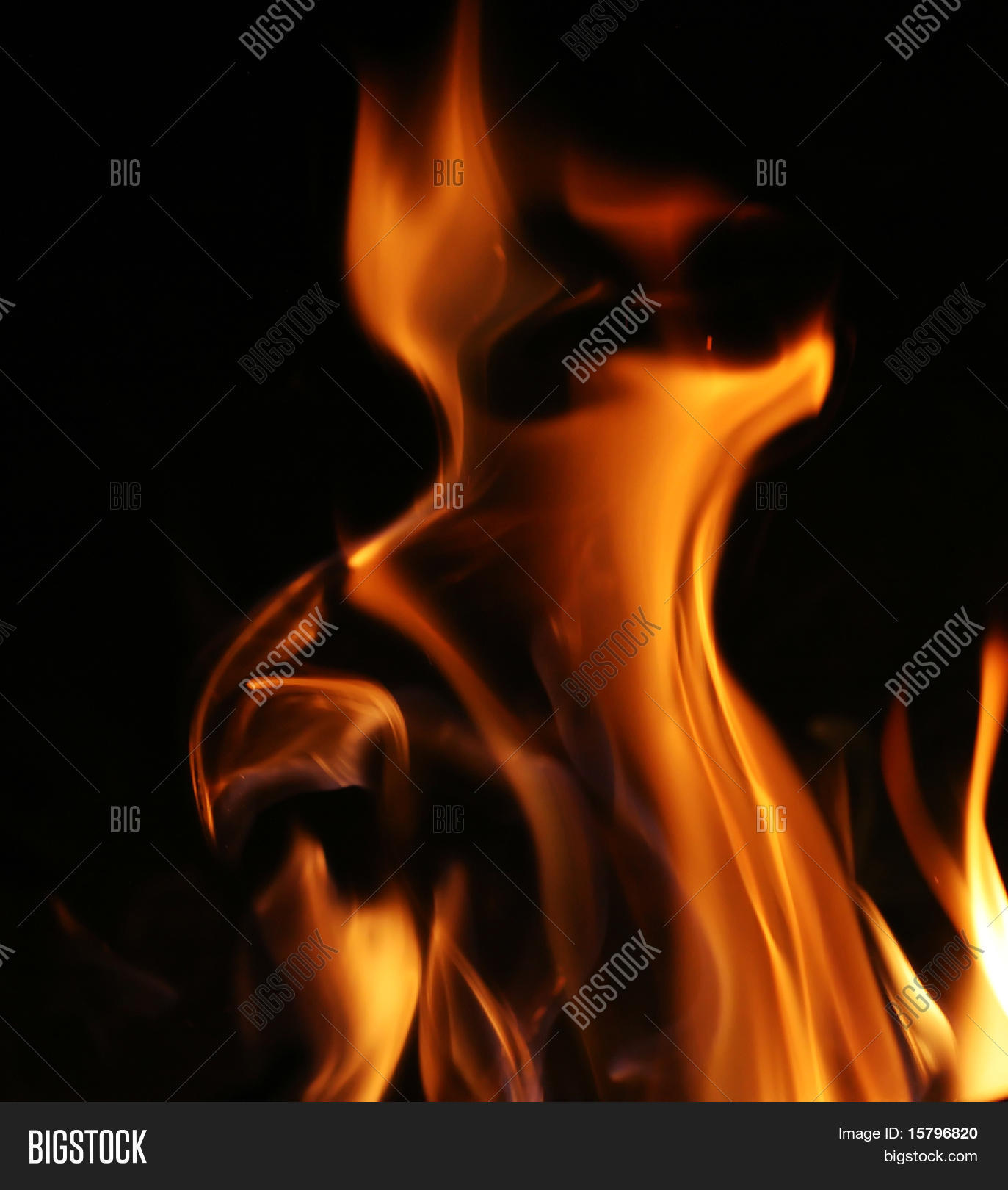 Fire Flames Over Black Image & Photo (Free Trial) | Bigstock