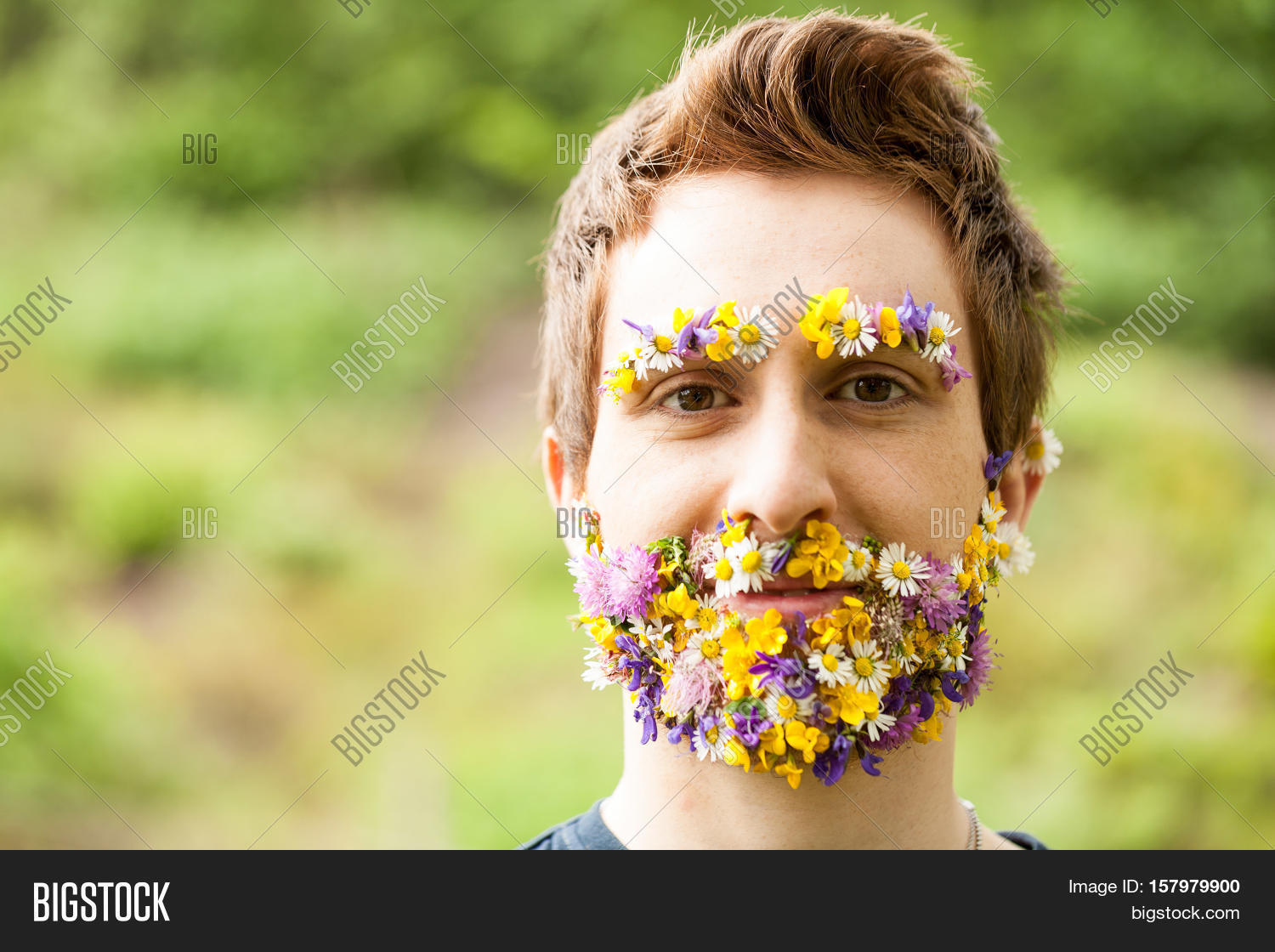 Portrait Guy Flowers Image & Photo (Free Trial) | Bigstock