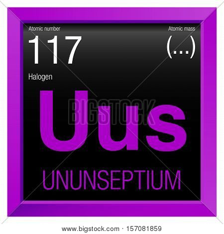 Ununseptium Symbol. Vector & Photo (Free Trial) | Bigstock