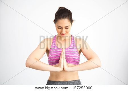 Namaste Posture! Woman Image & Photo (Free Trial) | Bigstock