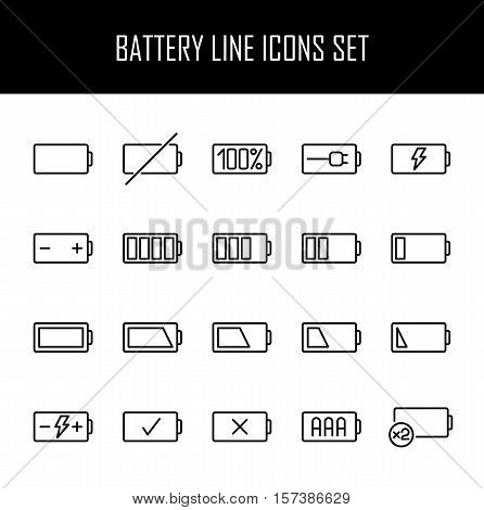 Set Battery Icons Vector & Photo (Free Trial) | Bigstock