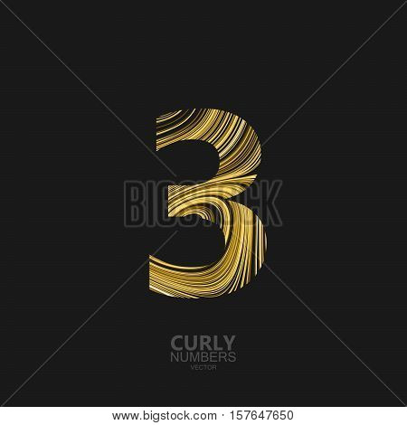 Curly Textured Number Vector & Photo (Free Trial) | Bigstock