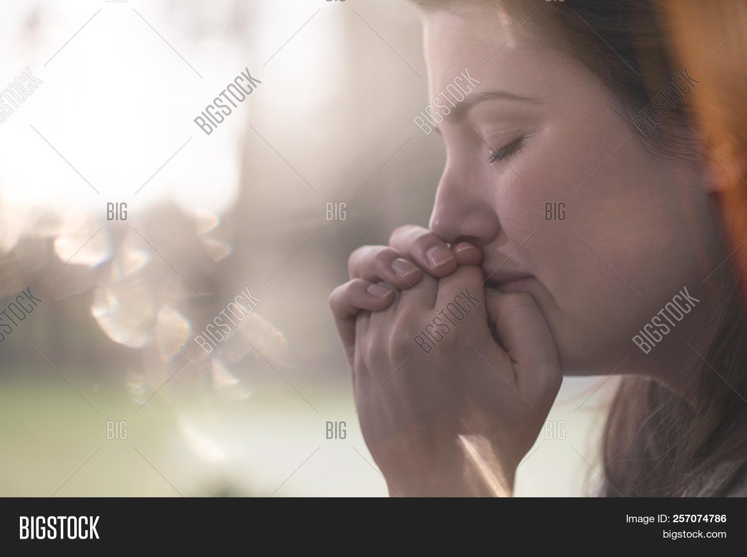 Close- On Hands Face Image & Photo (Free Trial) | Bigstock