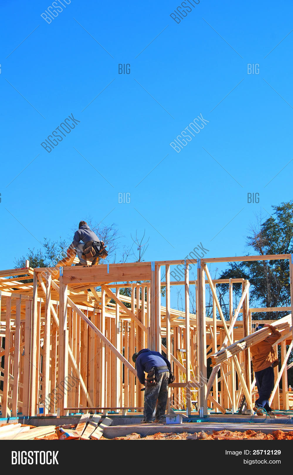 Workers On New Home Image & Photo (Free Trial) | Bigstock