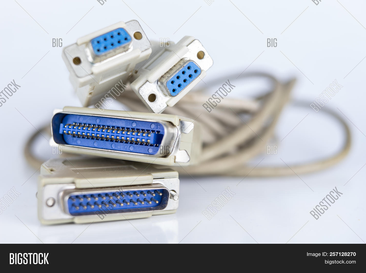 Old Pc Cables On White Image & Photo (Free Trial) | Bigstock