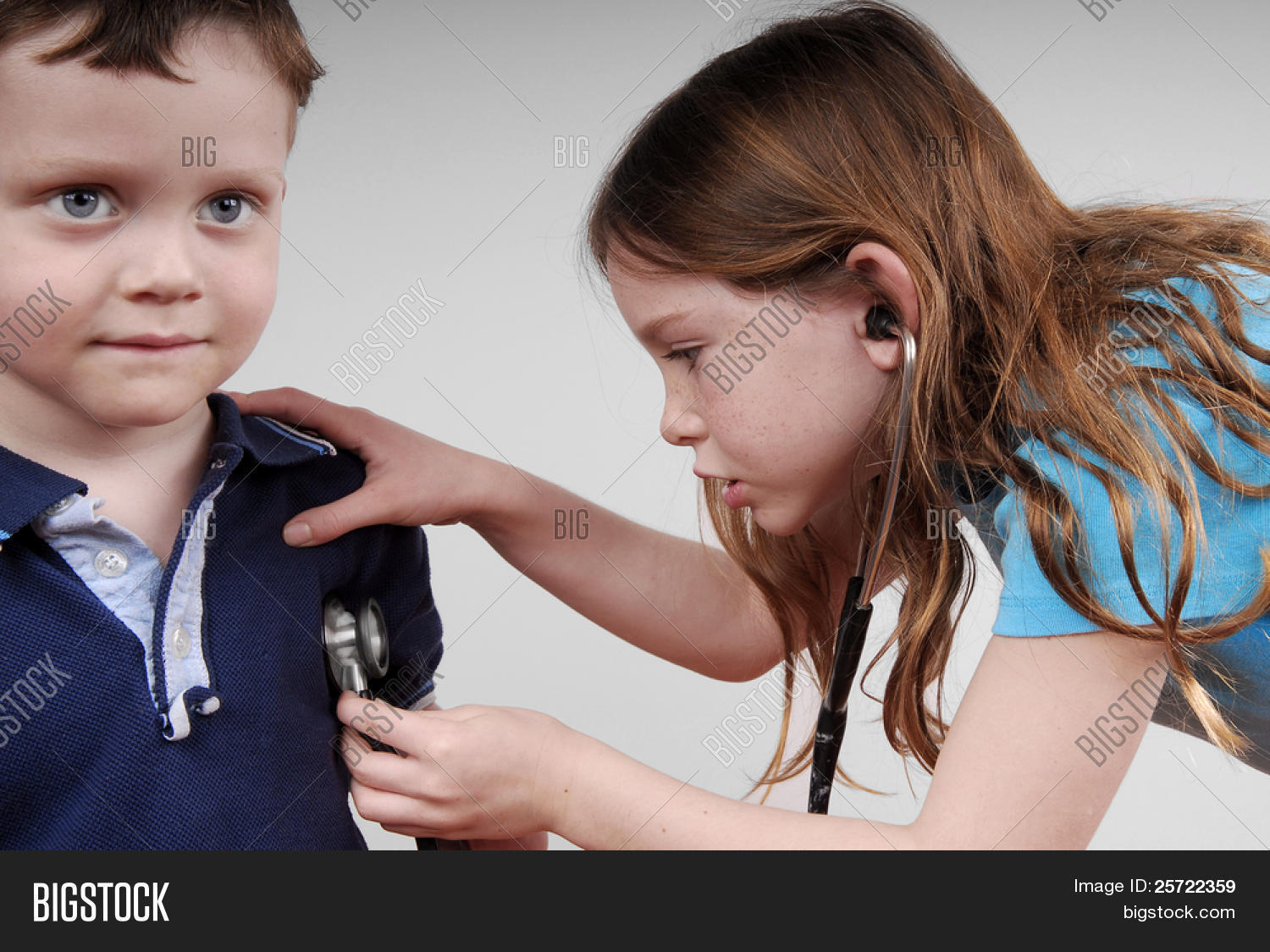 Young Kids Stethoscope Image & Photo (Free Trial) | Bigstock