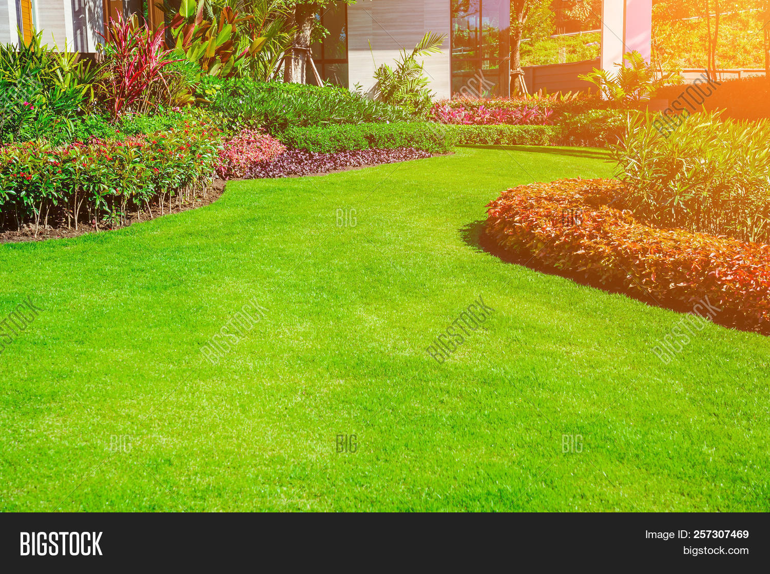 Beautiful Lawn With House