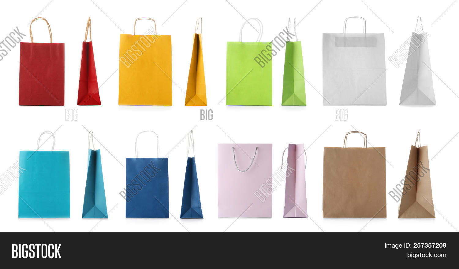 Set Shopping Bags On Image & Photo (Free Trial) | Bigstock