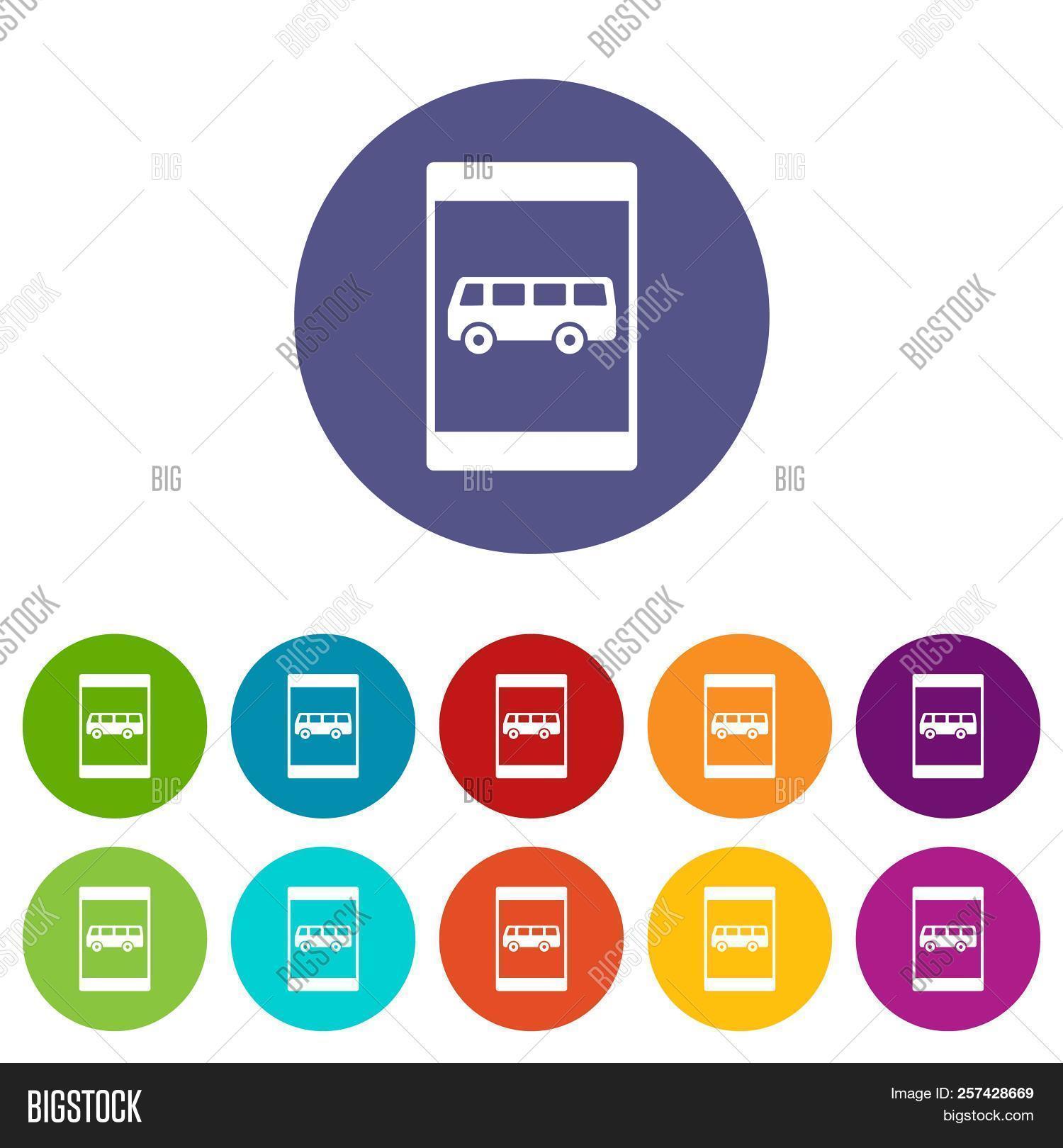 Bus Stop Sign Set Image & Photo (Free Trial) | Bigstock