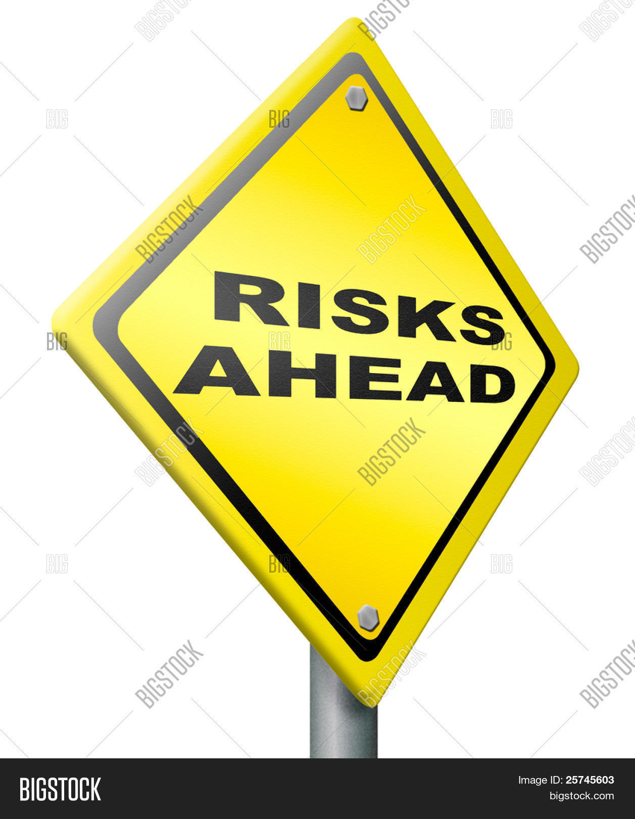Risk Ahead Warning Image & Photo (Free Trial) | Bigstock