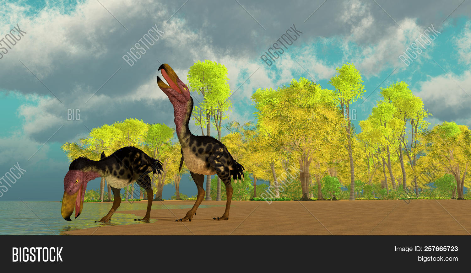 Miocene Kelenken Birds Image & Photo (Free Trial) | Bigstock