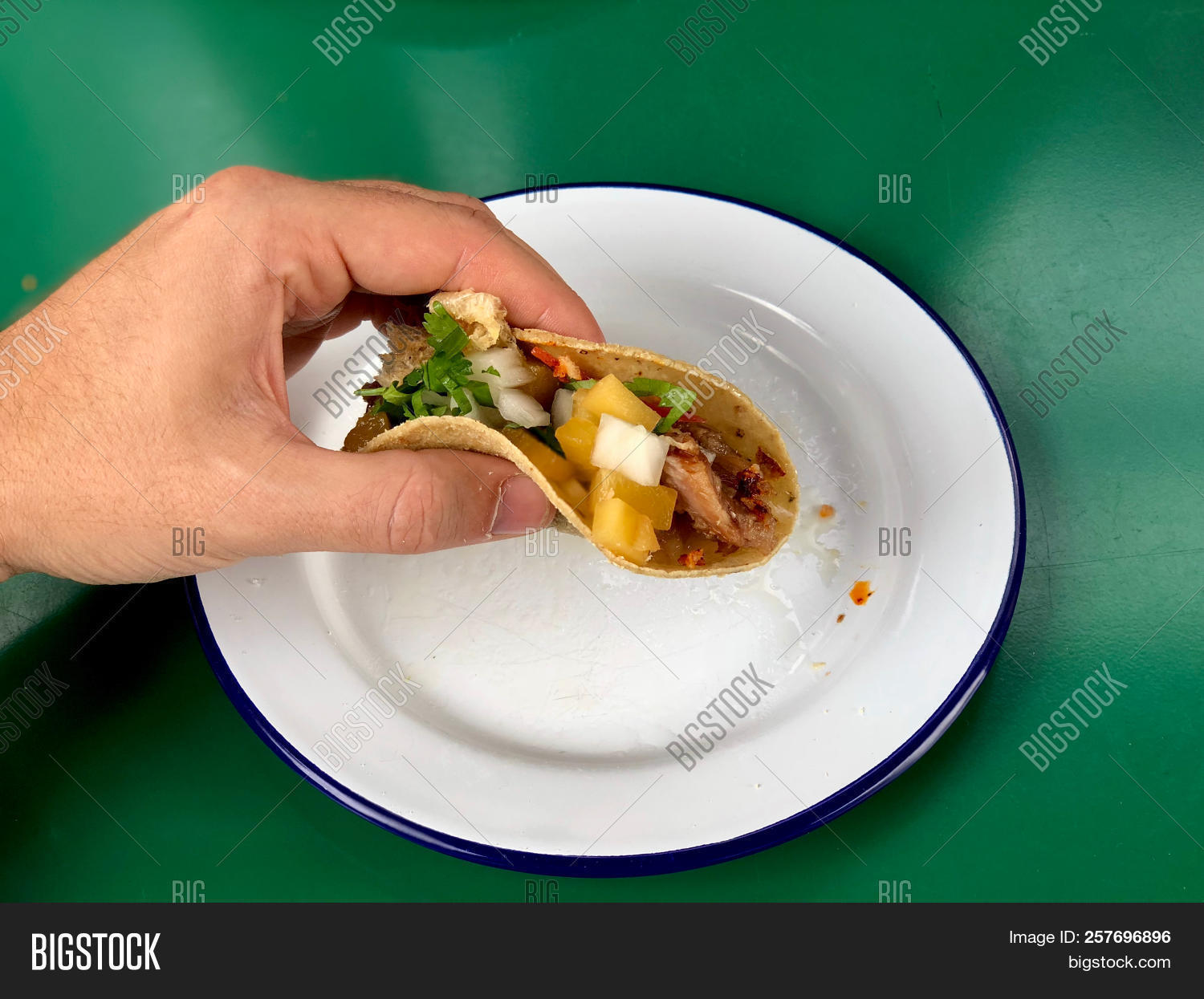 Hands Holding Plate Of Food